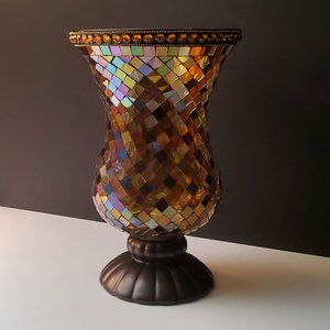 CUSTOM Handmade | Accents | Partylite Hurricane Stained Glass ...